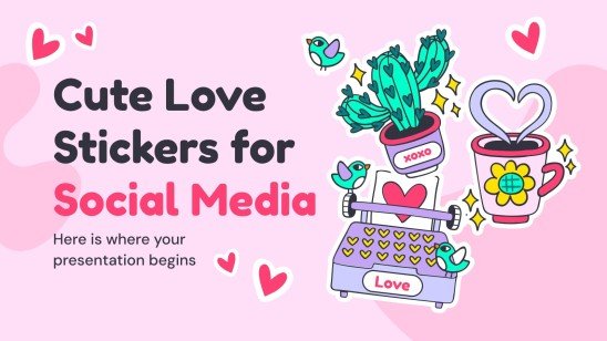 Cute Love Stickers for Social Media Presentation