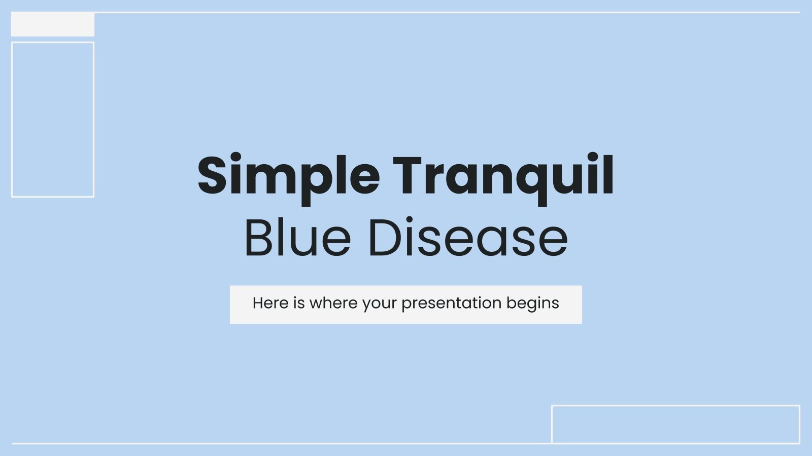 Presentación Enfermedad azul tranquila simple