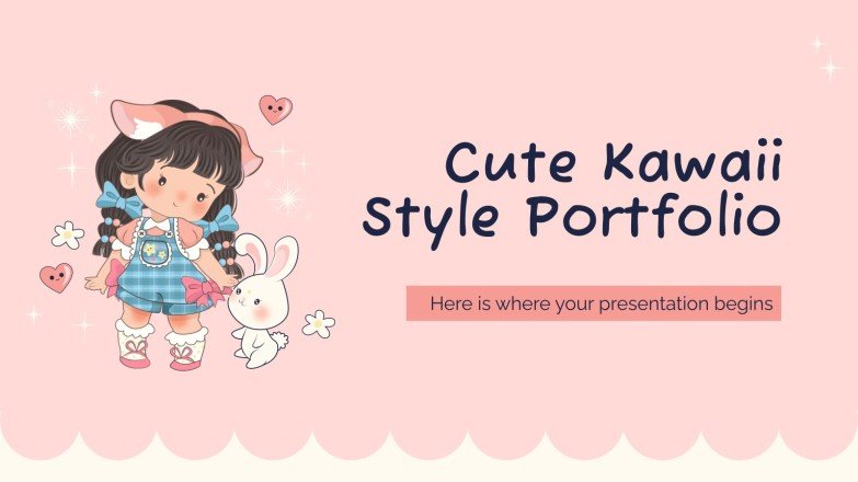 Cute Kawaii Style Portfolio Presentation