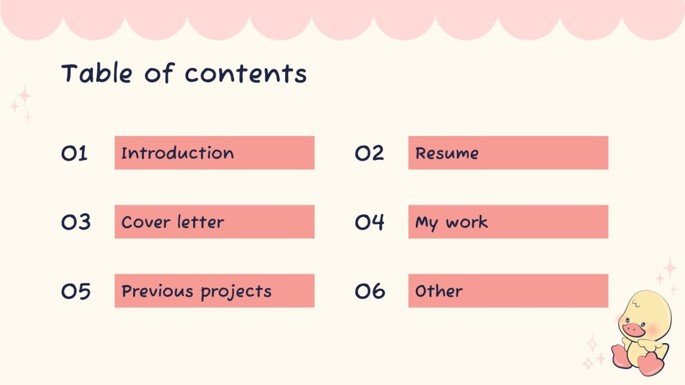 Cute Kawaii Style Portfolio Presentation