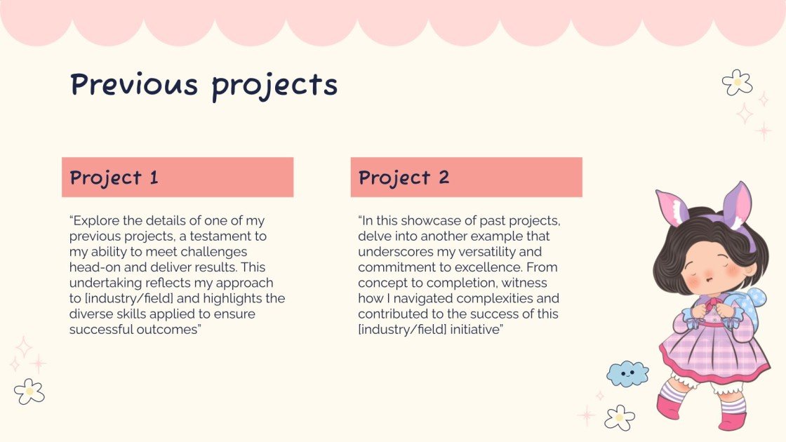 Cute Kawaii Style Portfolio Presentation