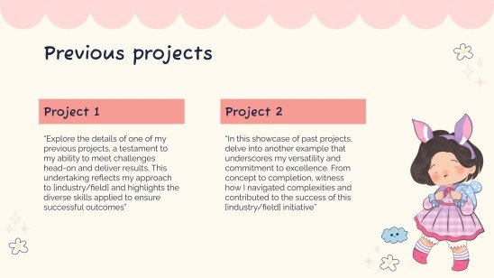 Cute Kawaii Style Portfolio Presentation