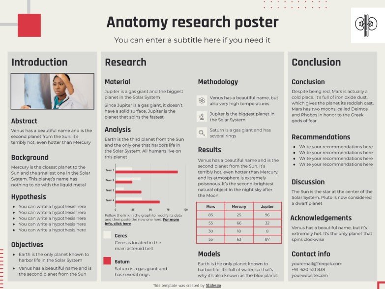 Anatomy Poster for College Students Presentation