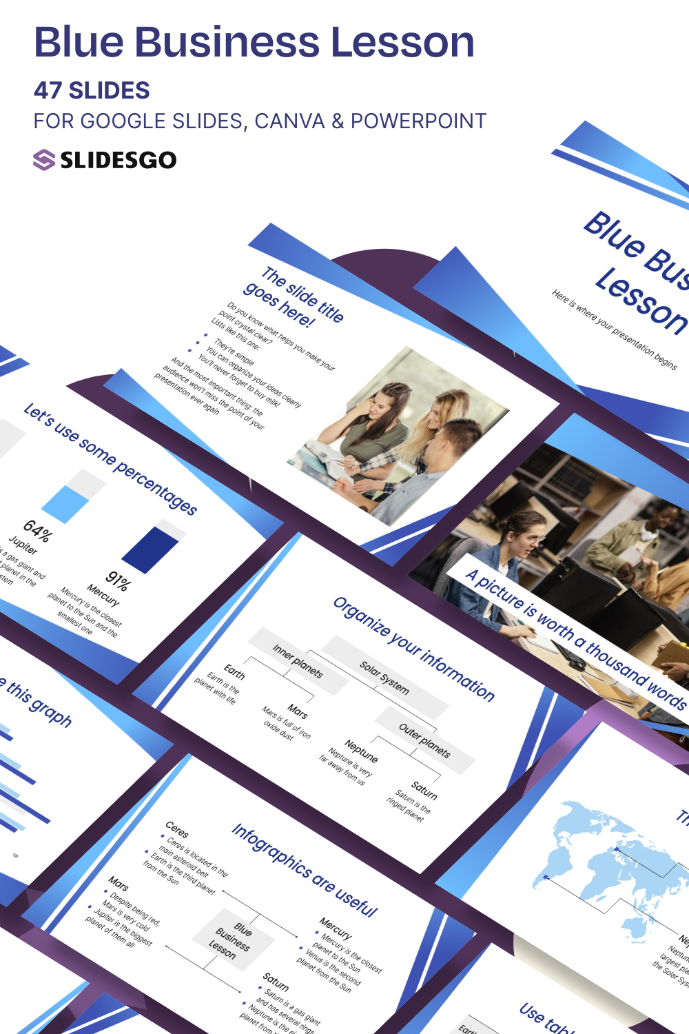 Blue Business Lesson Presentation