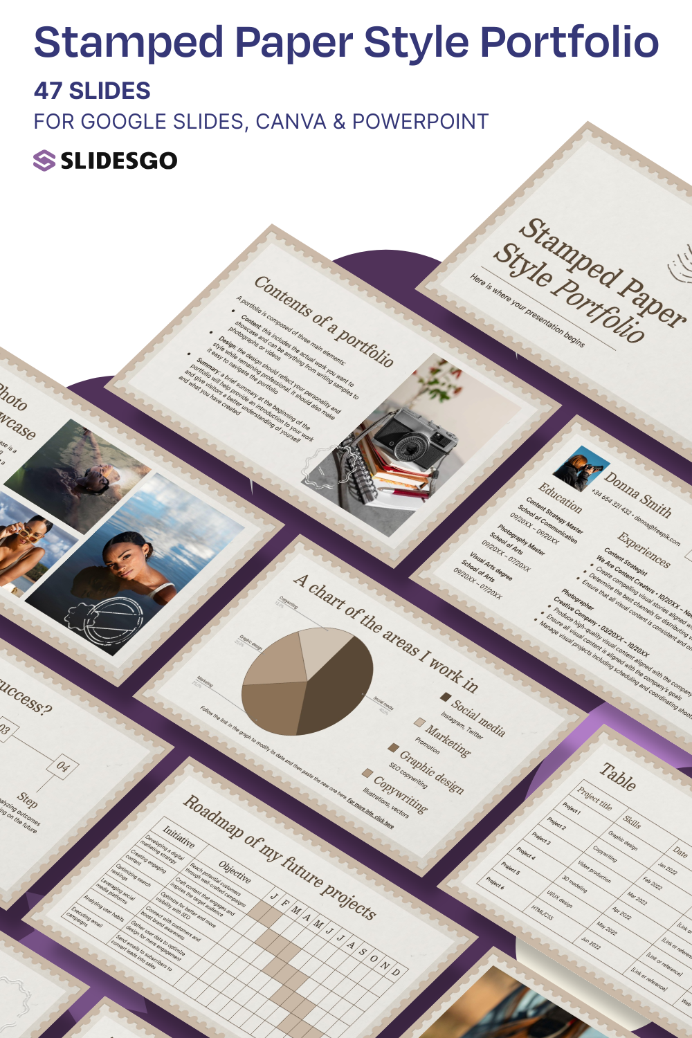 Stamped Paper Style Portfolio Presentation