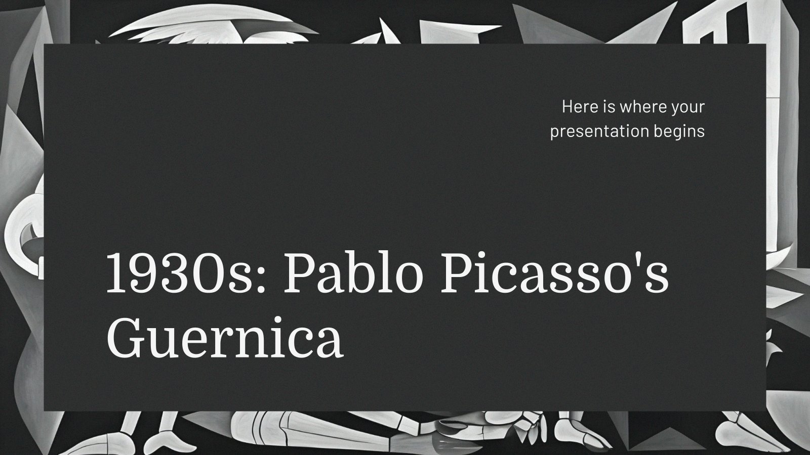 1930s: Pablo Picasso's Guernica Presentation