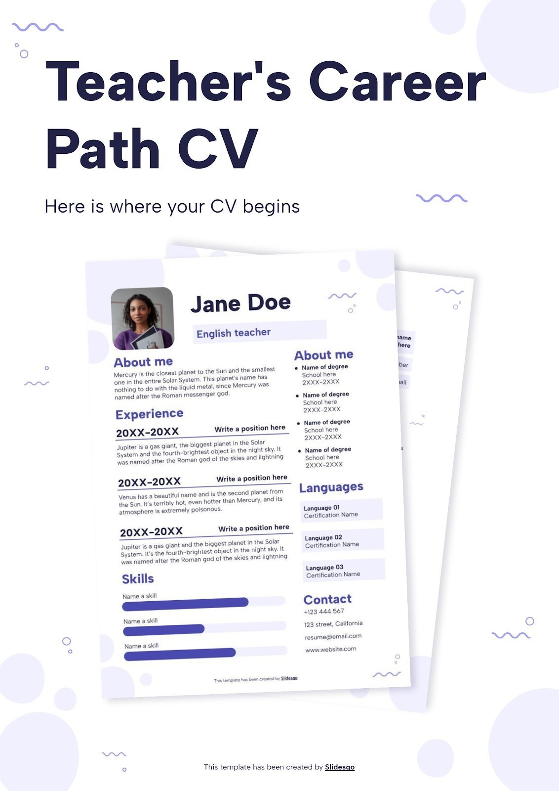 Teacher's Career Path CV Presentation