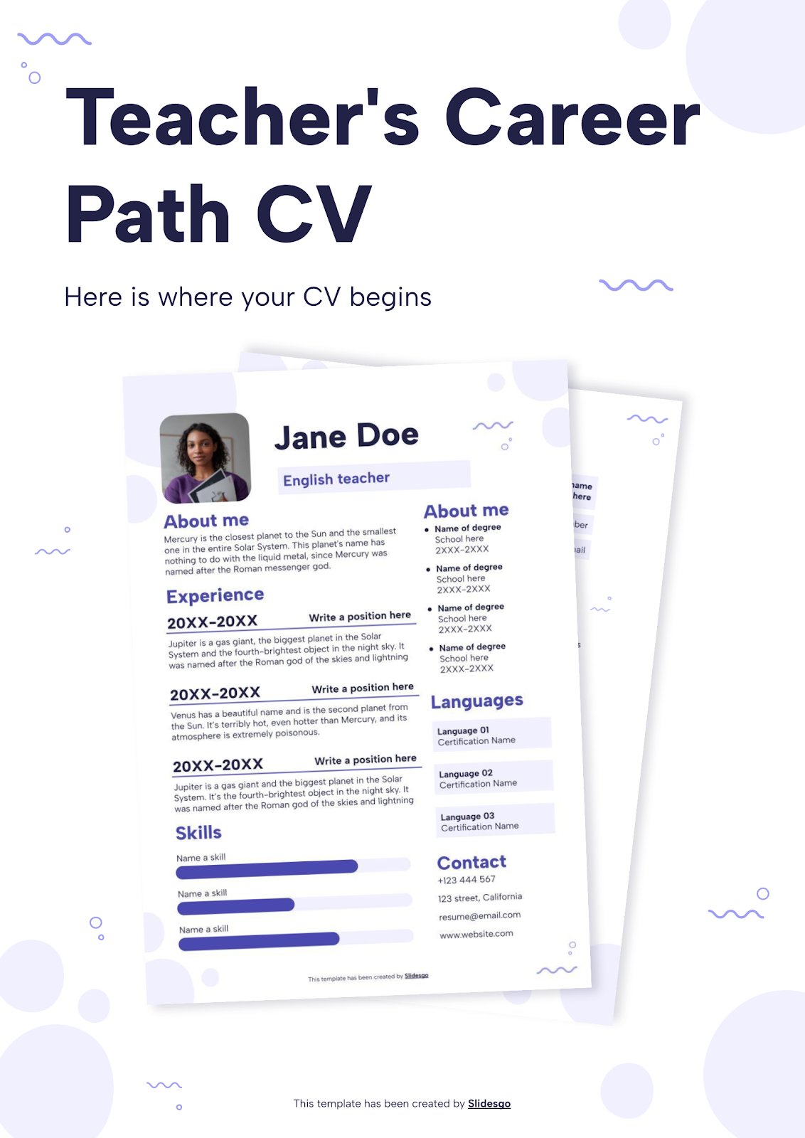 Teacher's Career Path CV Presentation