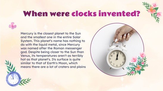 Clock Learning Activities for Pre-K Presentation