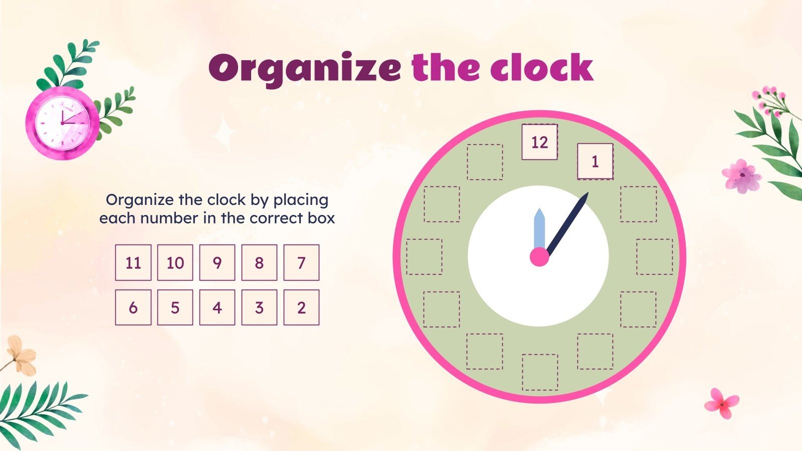 Clock Learning Activities for Pre-K Presentation