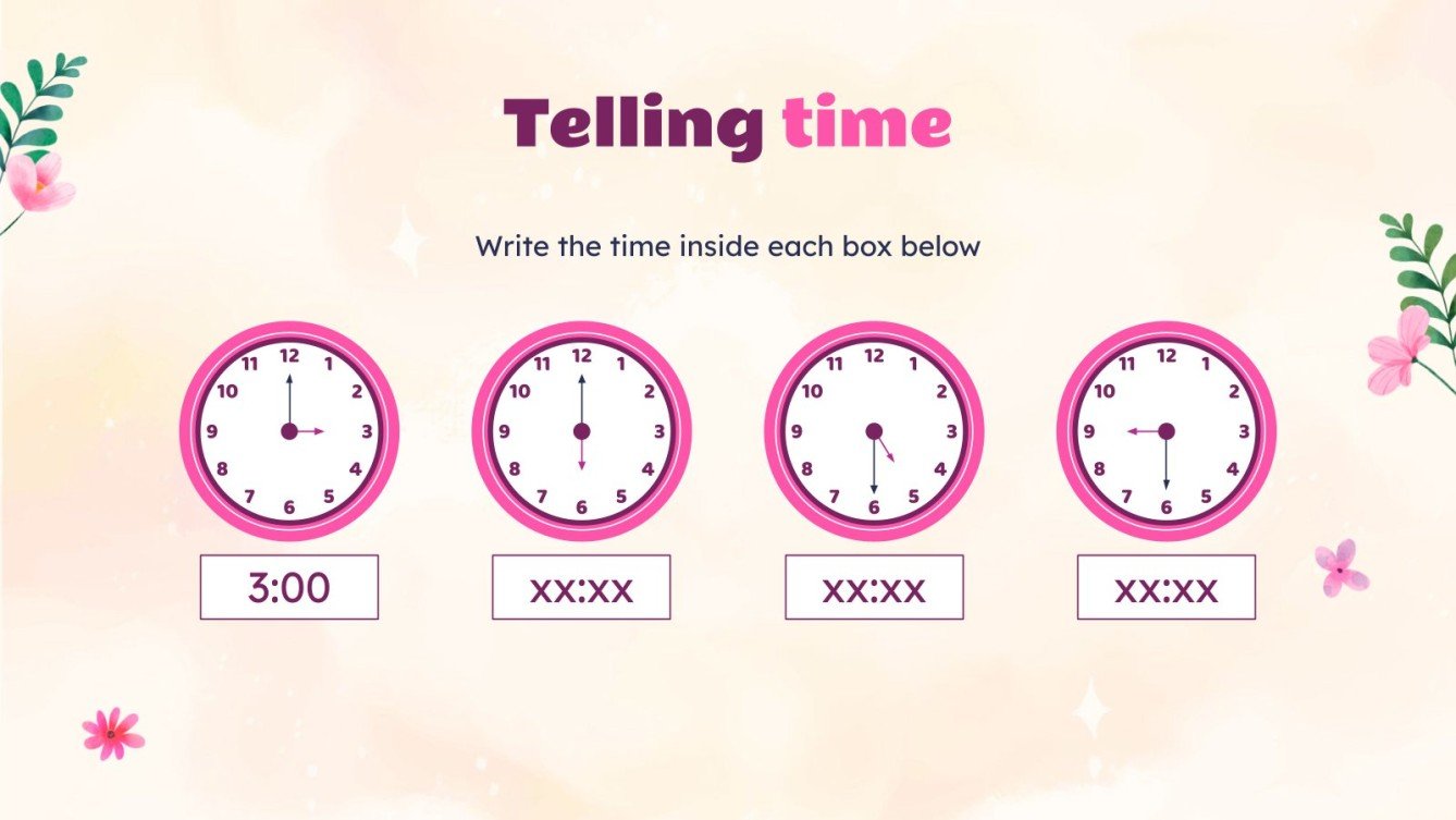 Clock Learning Activities for Pre-K Presentation