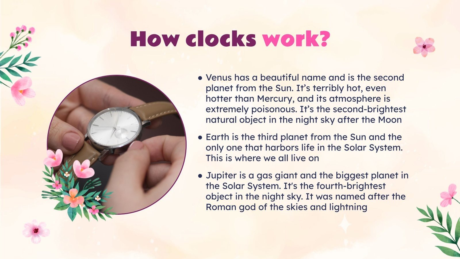 Clock Learning Activities for Pre-K Presentation
