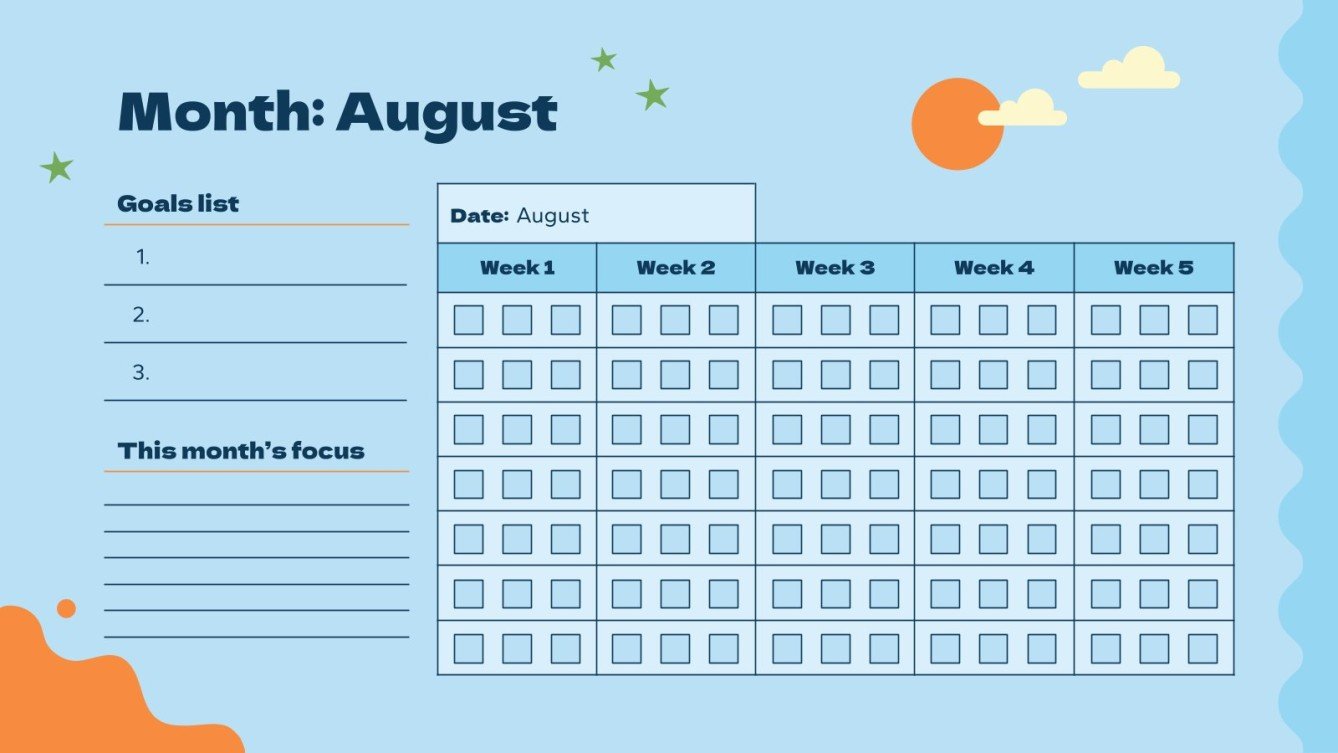 August Calendar Presentation
