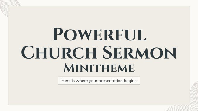 Presentación Potente minitema del sermón de la iglesia