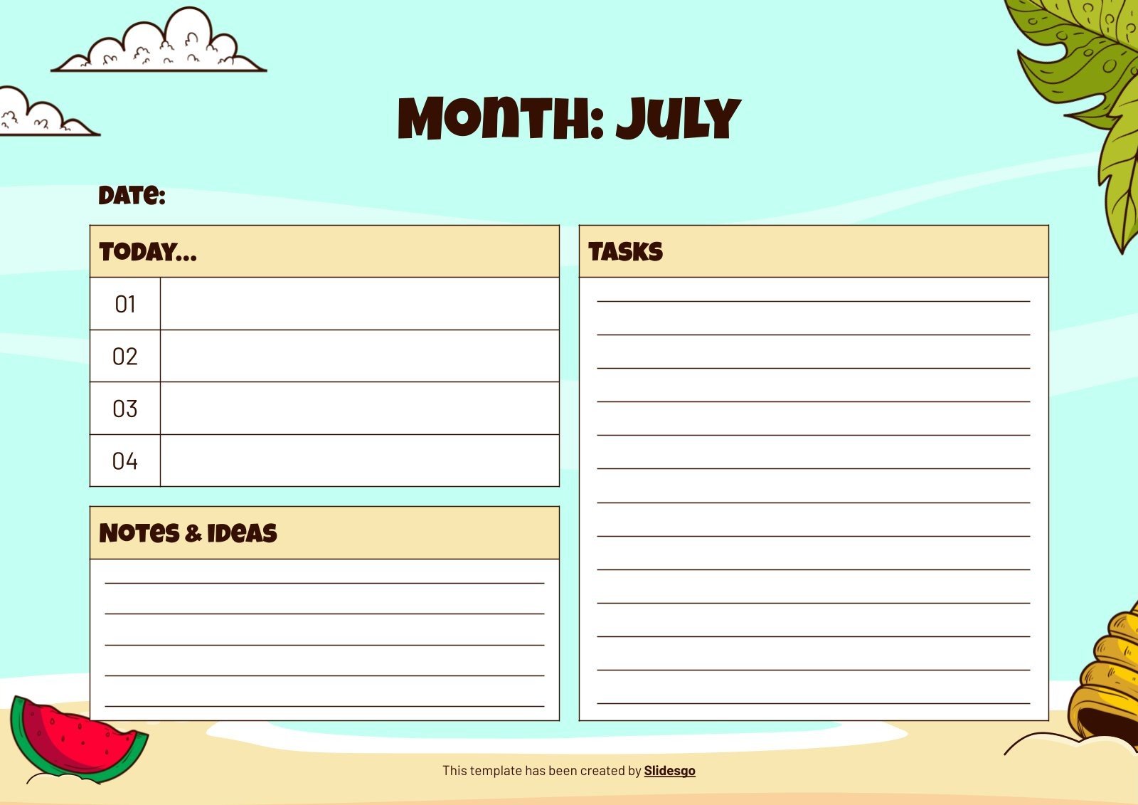 July Calendar Presentation