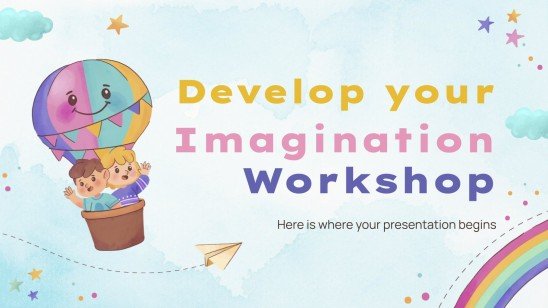 Free rainbow style Google Slides and PPT templates