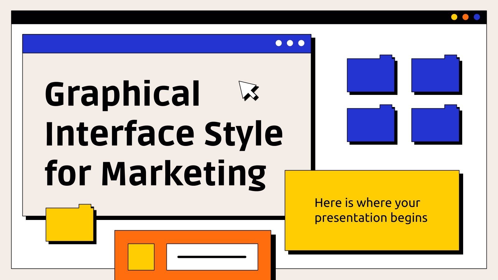 Presentación Estilo de interfaz gráfica para marketing