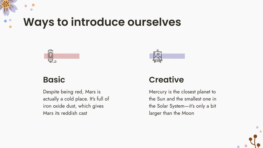 Middle School Introduction Activities Presentation