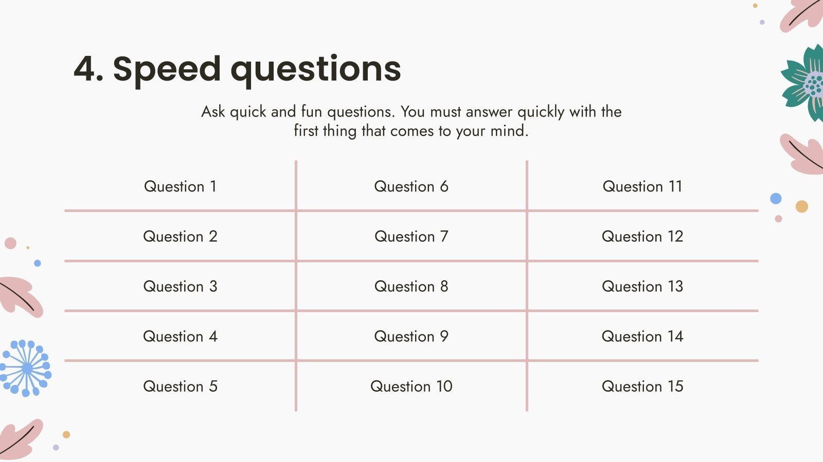 Middle School Introduction Activities Presentation