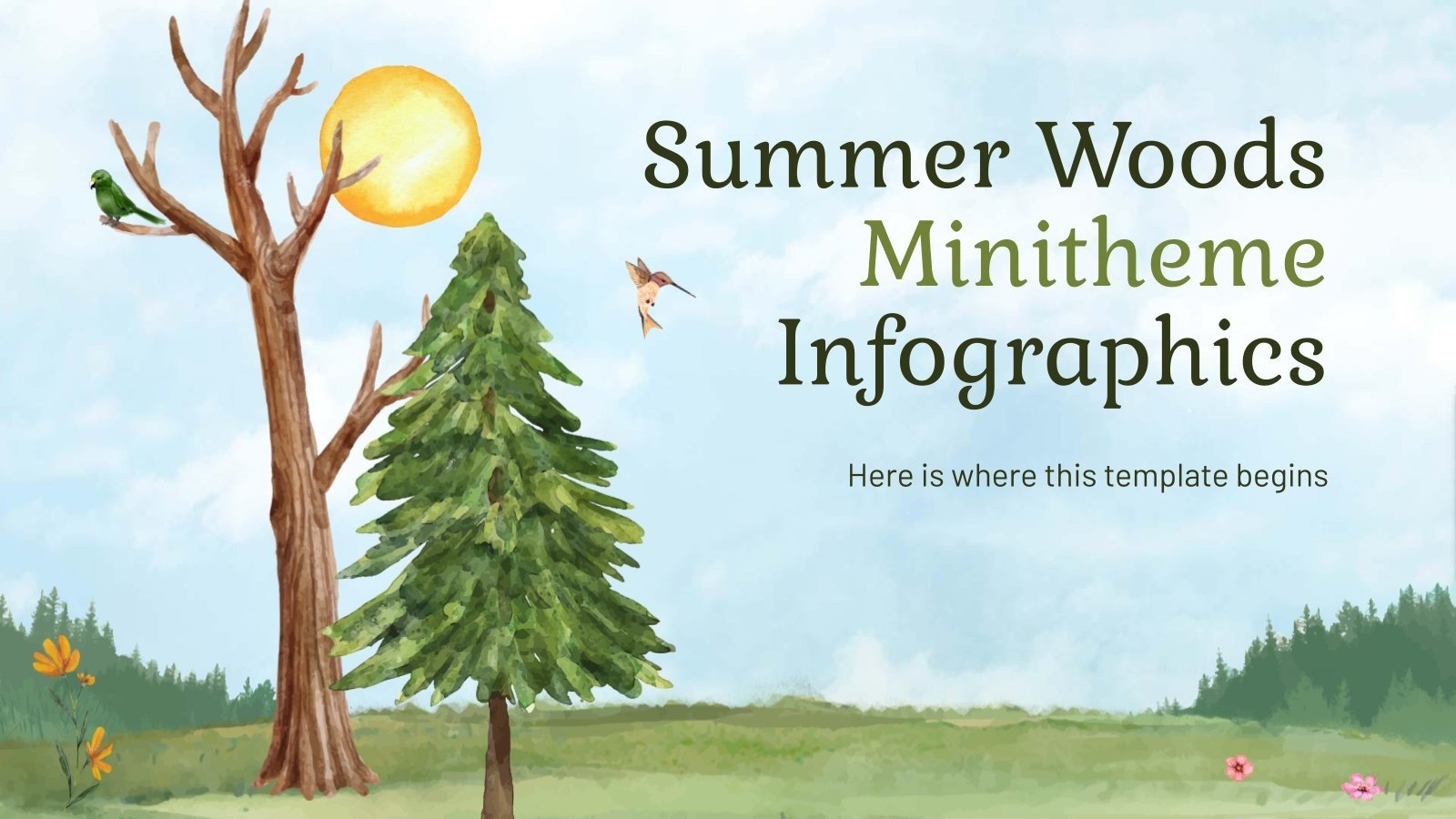 Summer Woods Minitheme Infographics Presentation