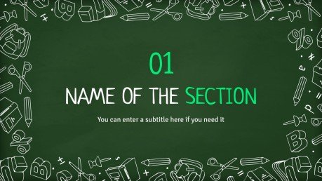 Chalkboard Background for Middle School Presentation