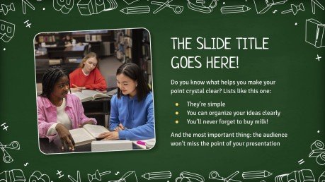 Chalkboard Background for Middle School Presentation