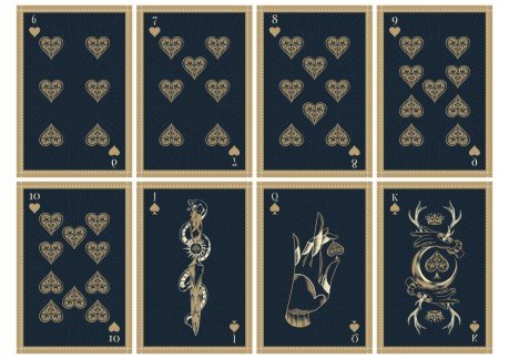 Tarot Aesthetic Printable Deck of Playing Cards Presentation
