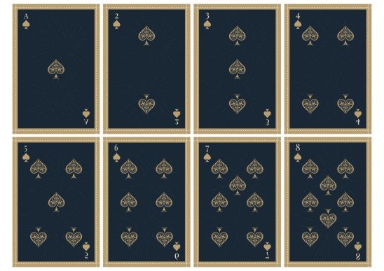 Tarot Aesthetic Printable Deck of Playing Cards Presentation