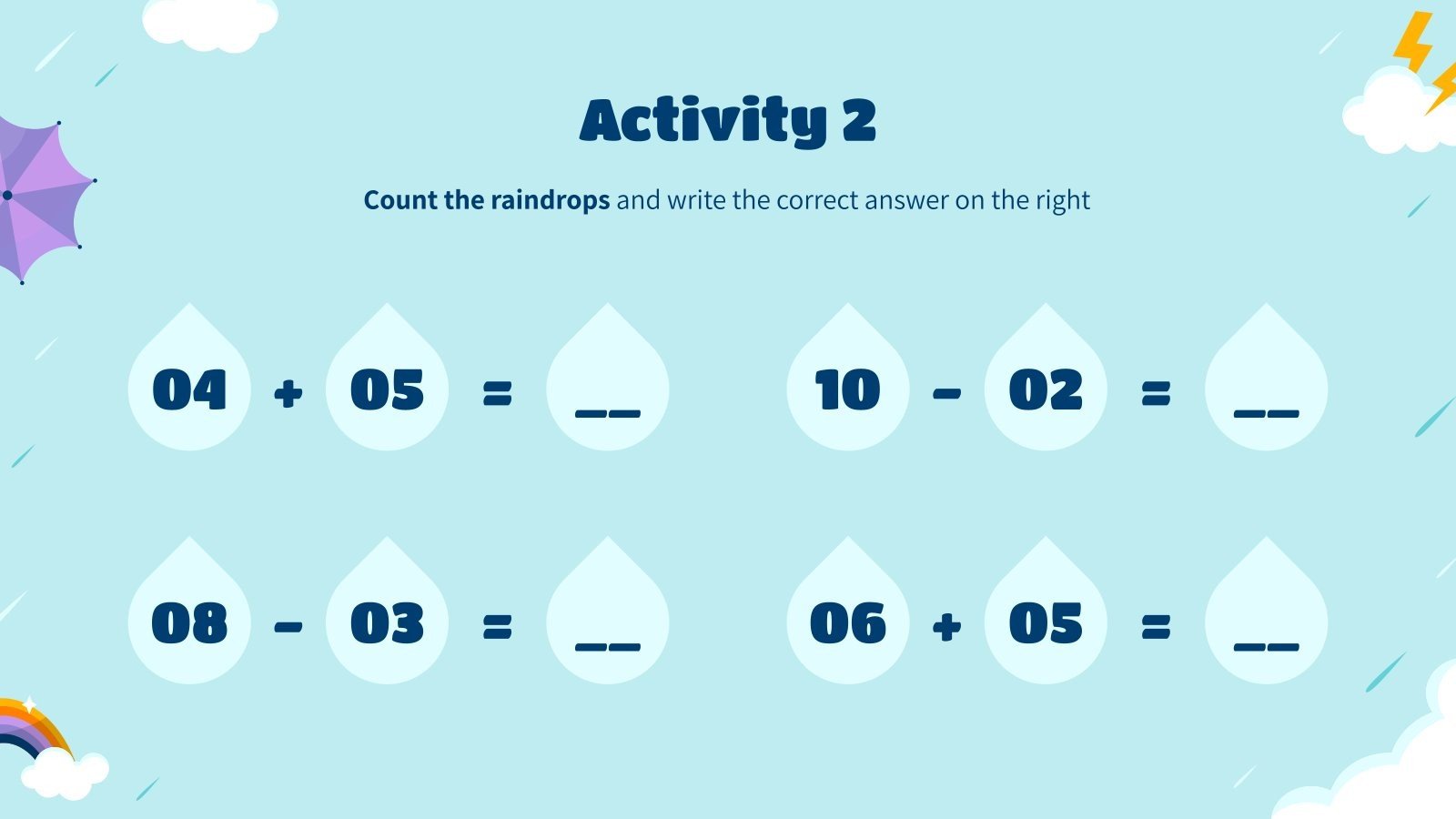 April Showers Activities for Pre-K Presentation