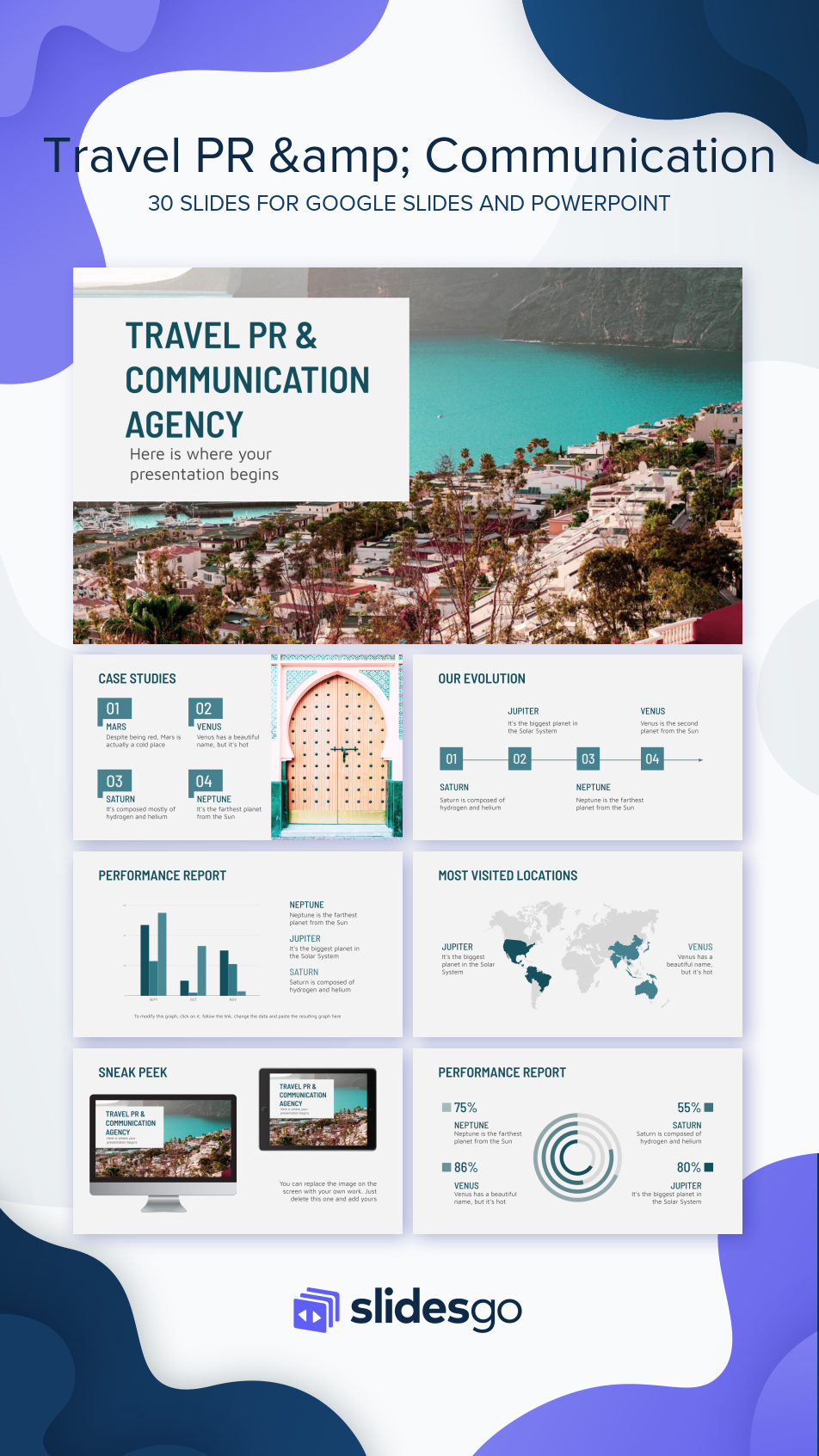 Travel PR & Communication Google Slides & PPT Template
