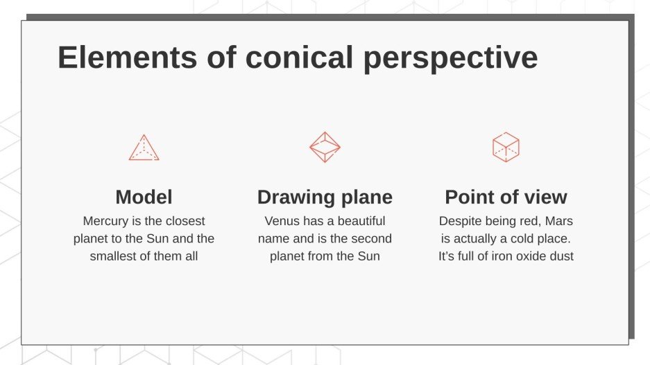 Technical Drawing for High Shcool: Conical Perspective