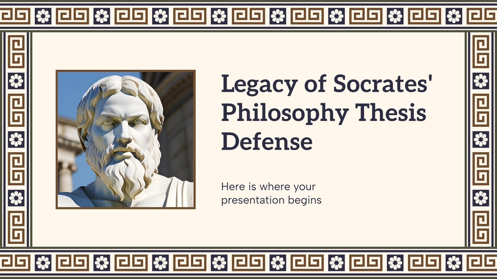 Legacy of Socrates' Philosophy Thesis Defense Presentation