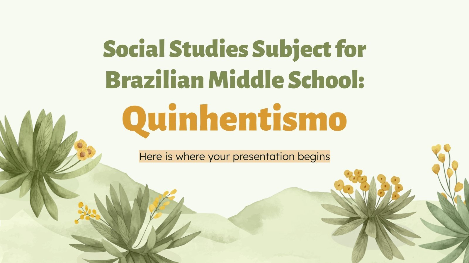Social Studies for Brazilian Middle School: Quinhentismo