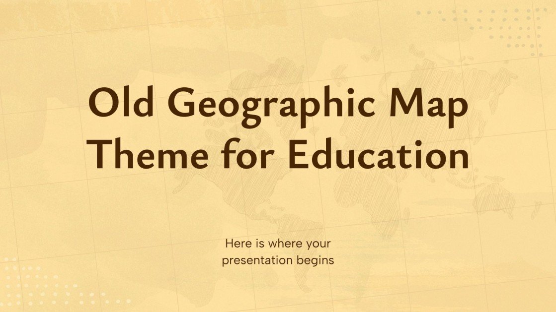 Old Geographic Map Theme for Education Presentation