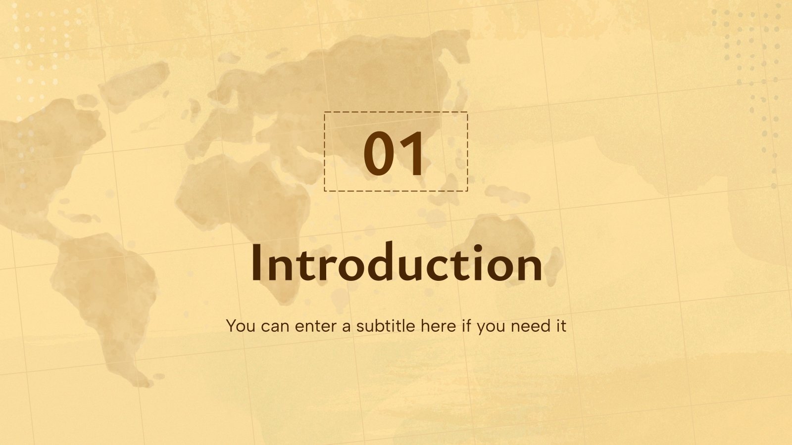 Old Geographic Map Theme for Education Presentation