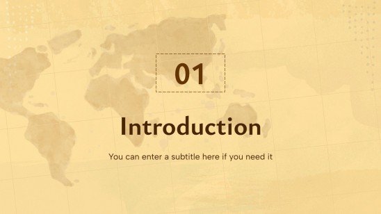 Old Geographic Map Theme for Education Presentation