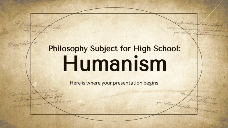Philosophy Subject for High School: Humanism Presentation