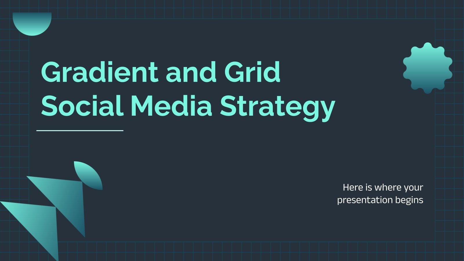 Gradient and Grid Social Media Strategy Presentation