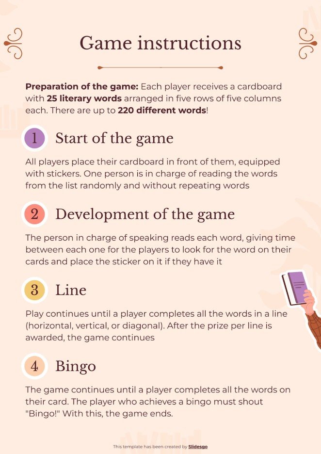 Literature Bingo Presentation