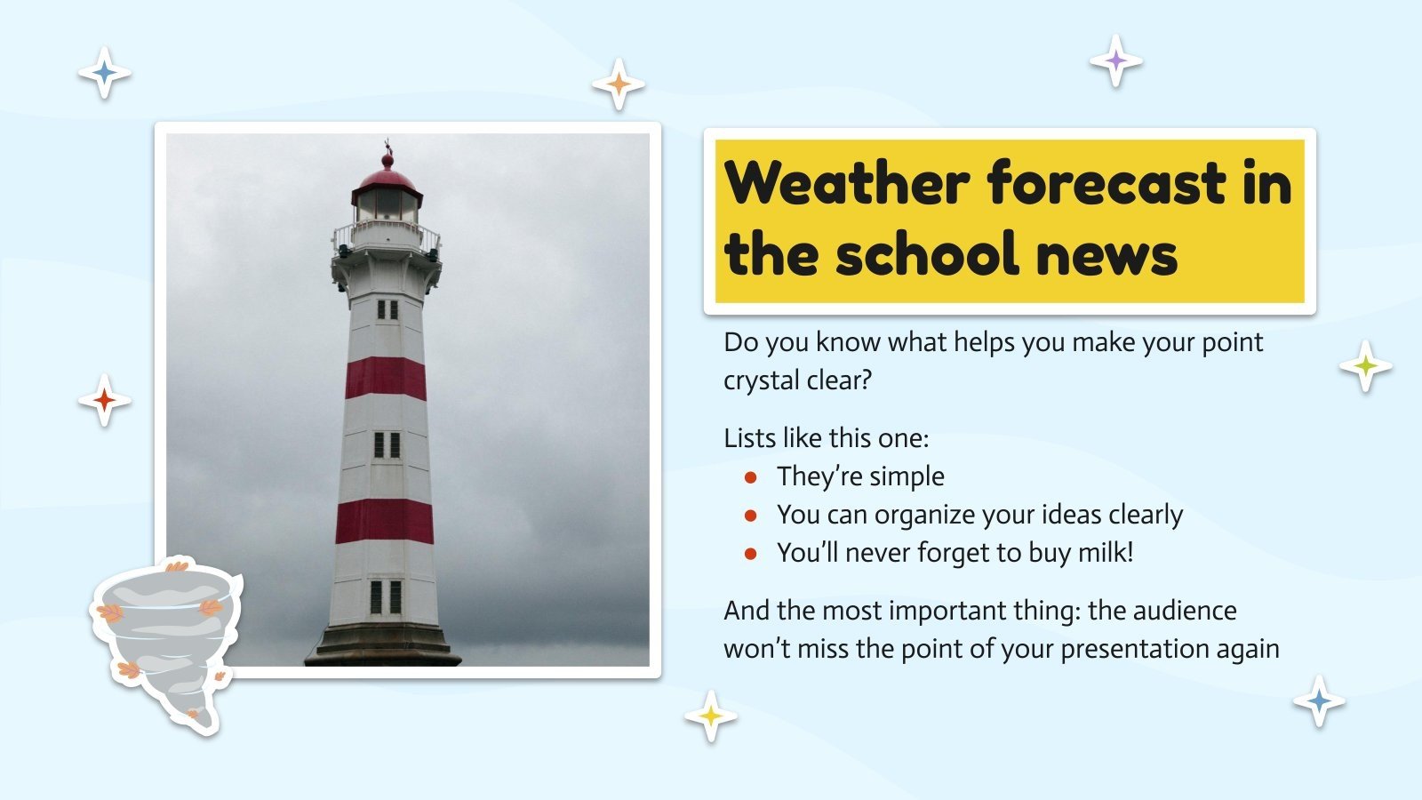 TV Show for School: Weather Forecast Presentation