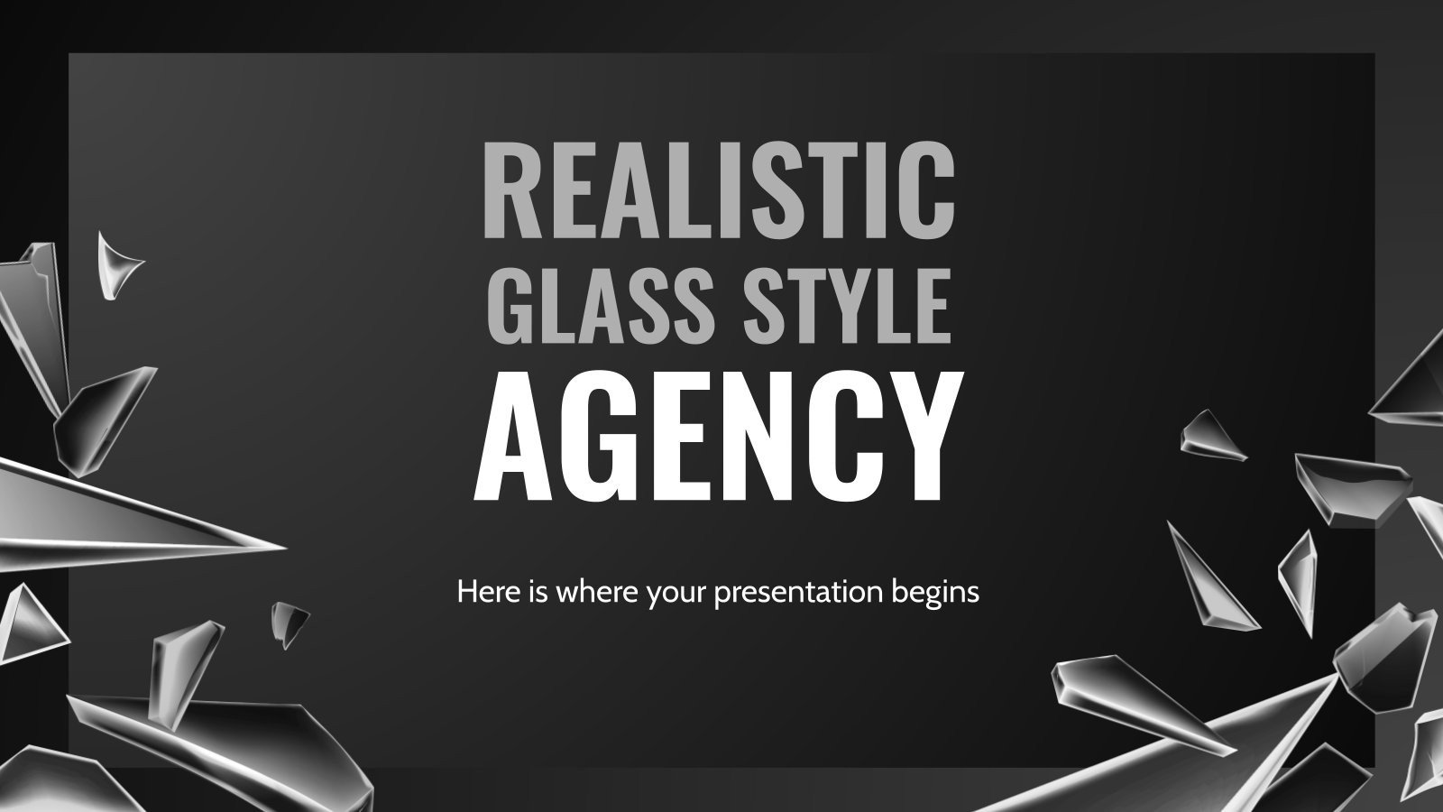 Realistic Glass Style Agency Presentation