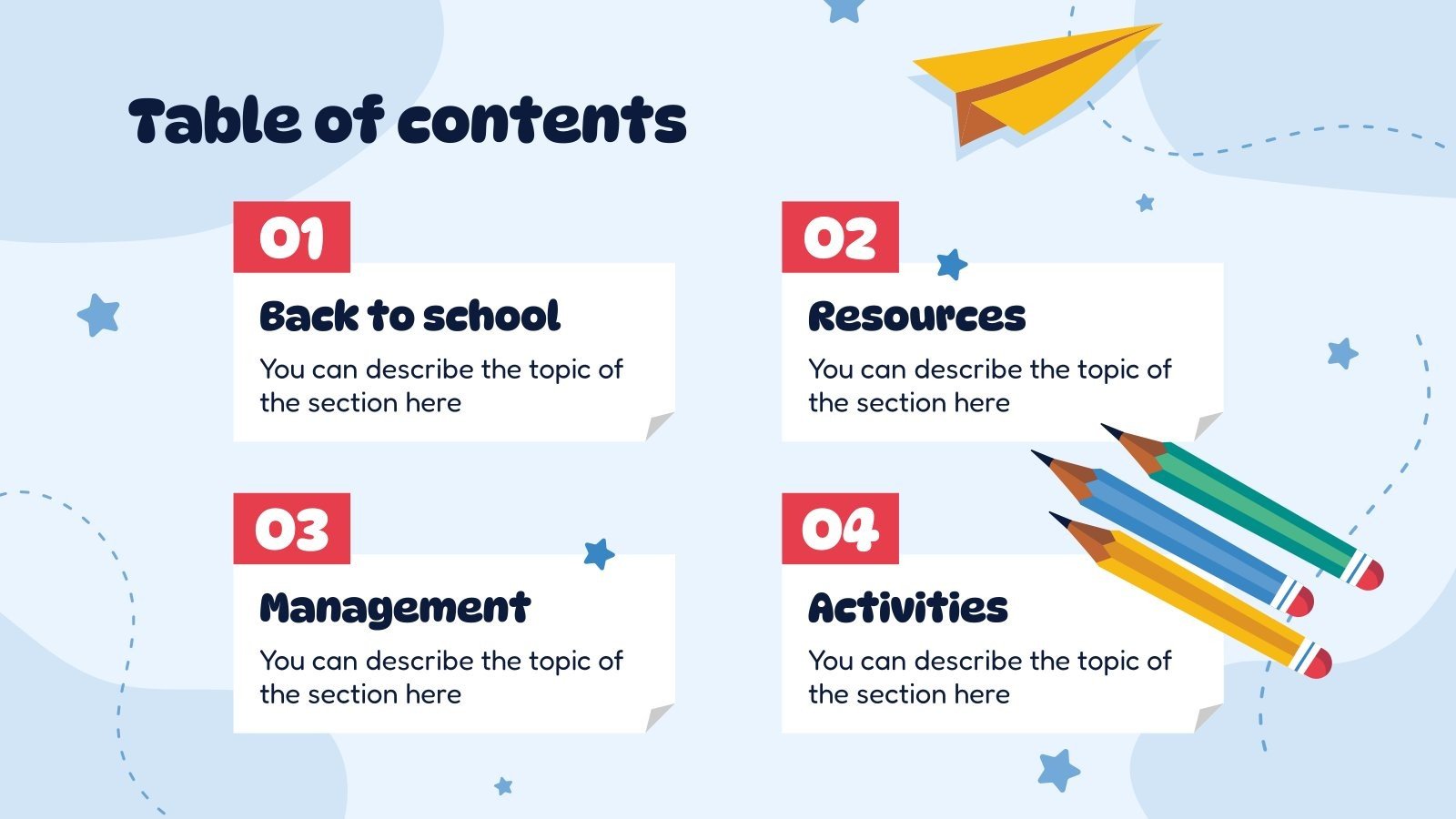 Cartoon Style Elementary Classroom Essentials Presentation