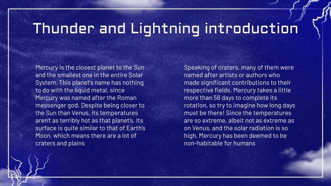 Thunder and Lightning Presentation