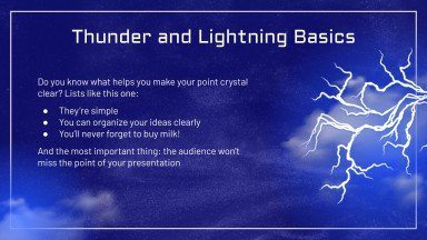 Thunder and Lightning Presentation