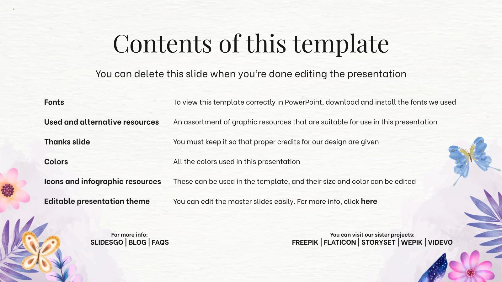 Butterfly Minitheme Presentation