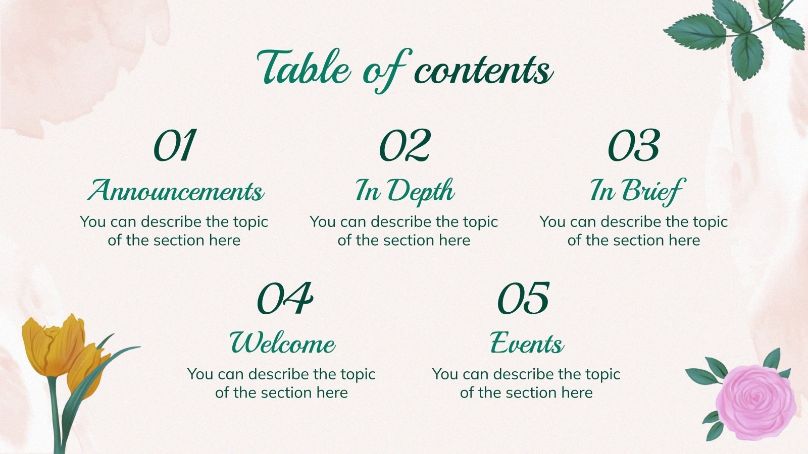 Happy Spring Newsletter Presentation