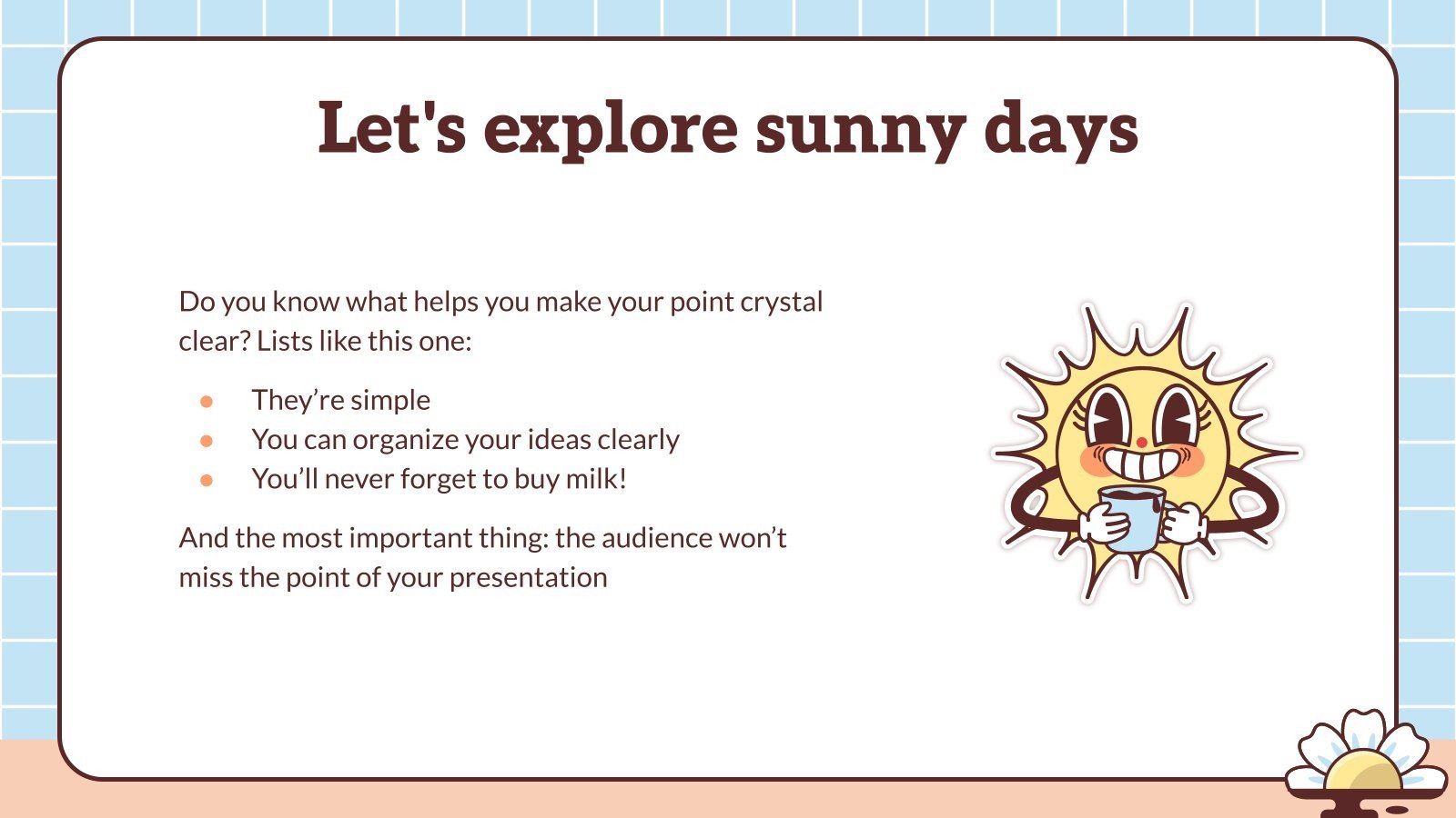 It's Sunny! Theme for Classroom Presentation