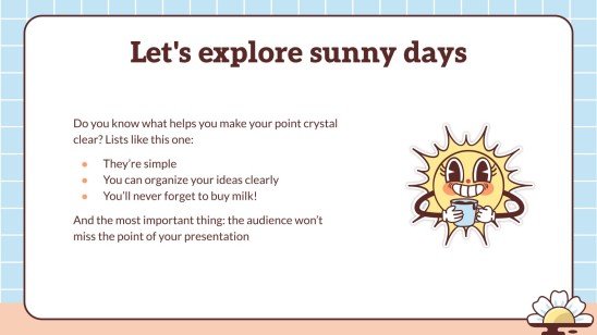 It's Sunny! Theme for Classroom Presentation