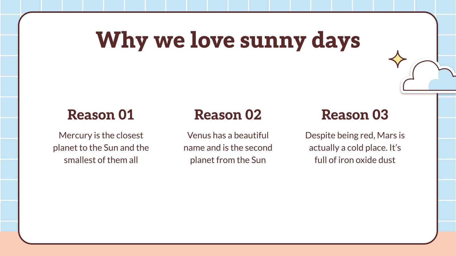 It's Sunny! Theme for Classroom Presentation