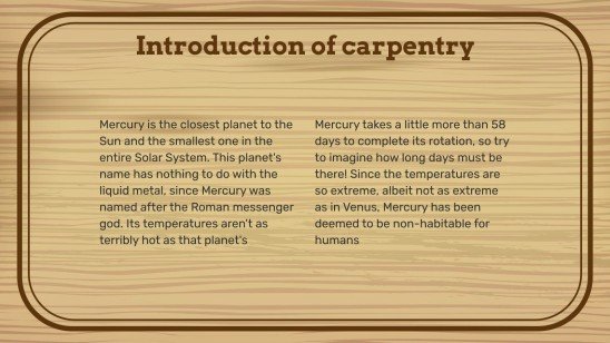 Carpentry Workshop Presentation